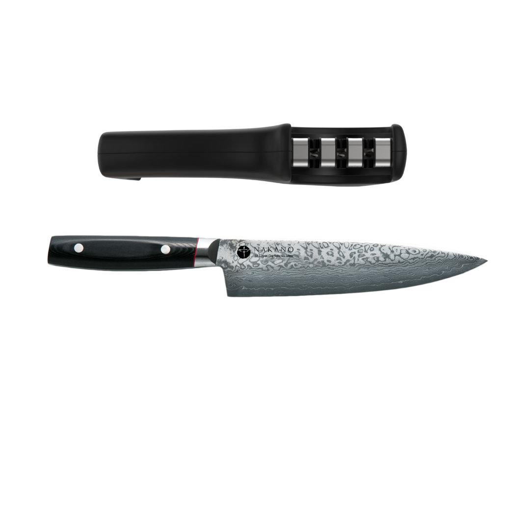 Micarta Chef Knife + Pull Through – Nakano Knives