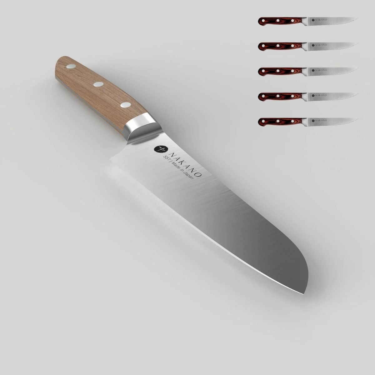 Mito Santoku Knife + Steak Knife Set – Nakano Knives